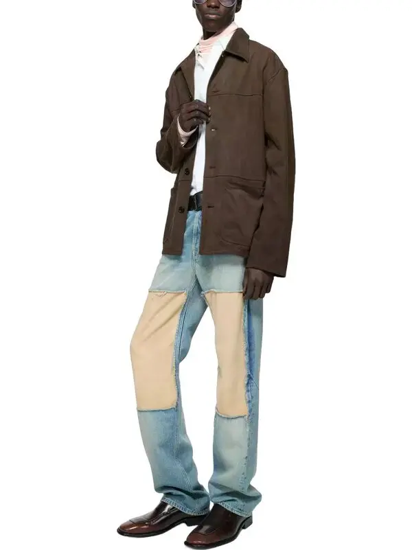 Acne Studios Faux Suede Overshirt - Brown