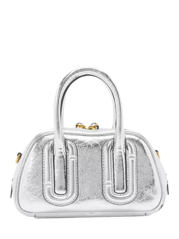 Marc Jacobs Metallic Leather Mini Top-handle Bag - Silver