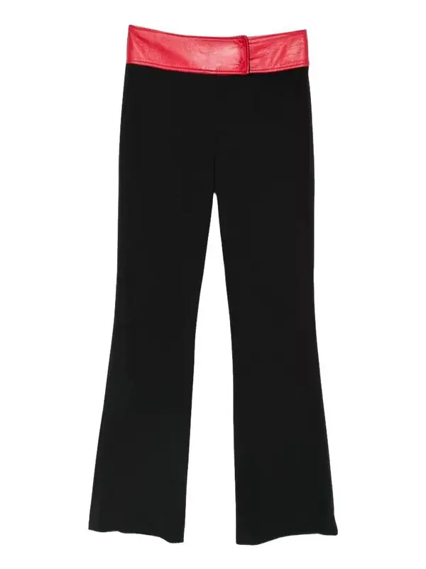 Dolce & Gabbana 2000s Contrast-waistband Trousers - Black