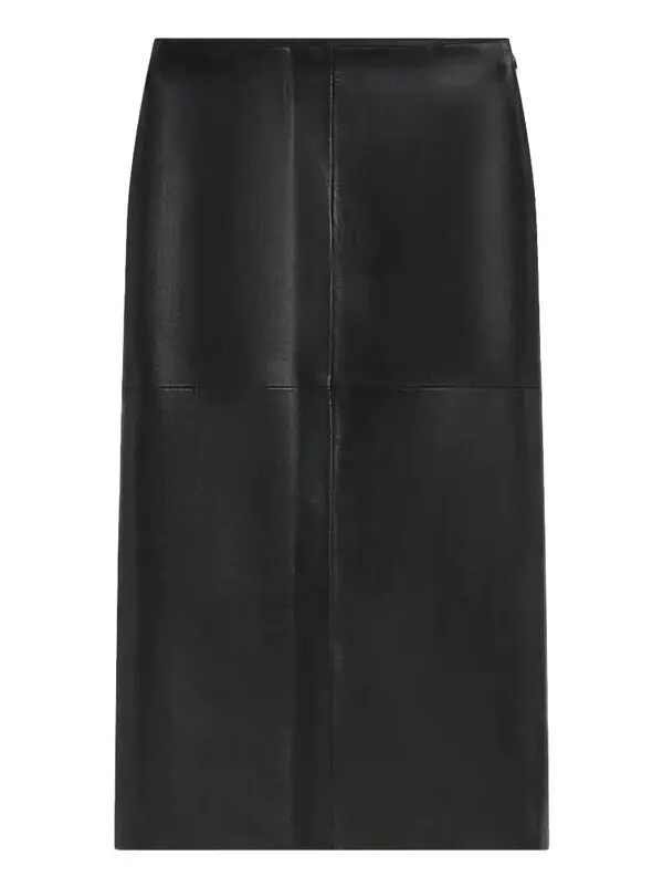 AGOLDE Hikson Recycled Calf Leather Skirt - Black