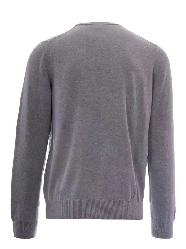 Lacoste Logo-patch Knitted Sweater - Grey