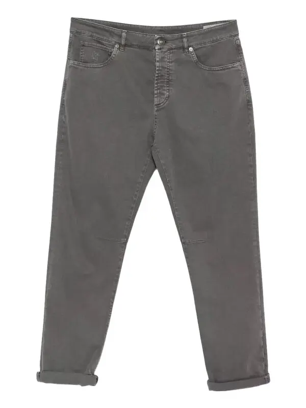 Brunello Cucinelli Straight-leg Five-pocket Jeans - Grey