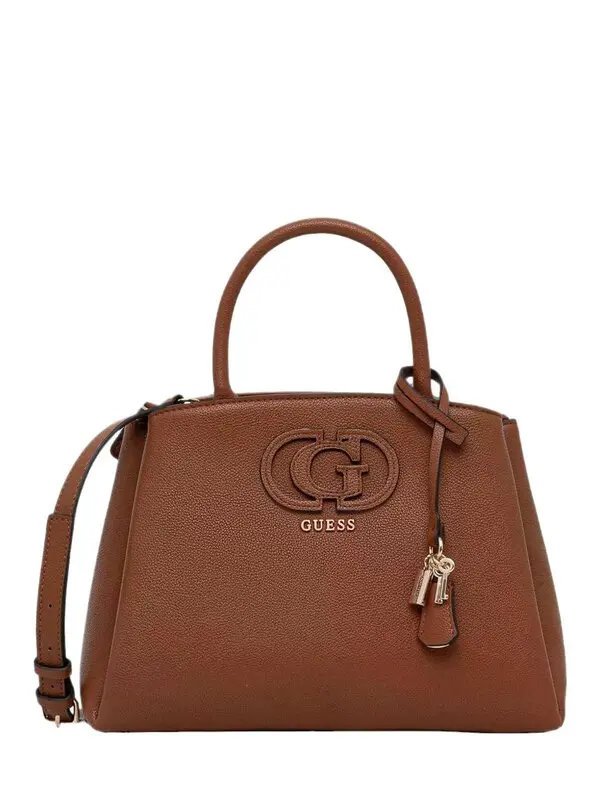 Guess Isola Logo-plaque Top-hand Bag - Brown