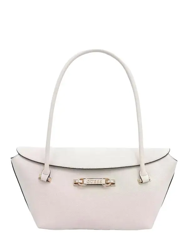 Guess Logo-plaque Pebbled Tote Bag - Neutrals