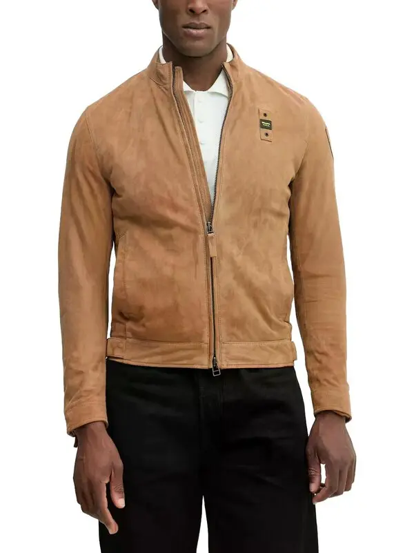 BLAUER. Cypherlis Suede Jacket - Brown