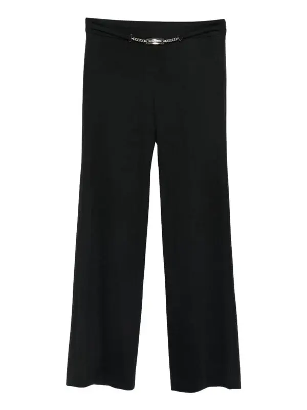 Dolce & Gabbana 2000s Logo-plaque Chain-link Trousers - Black