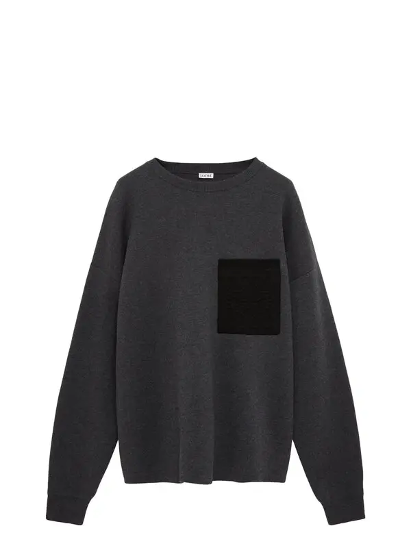 Loewe Anagram-pocket Sweatshirt - Grey
