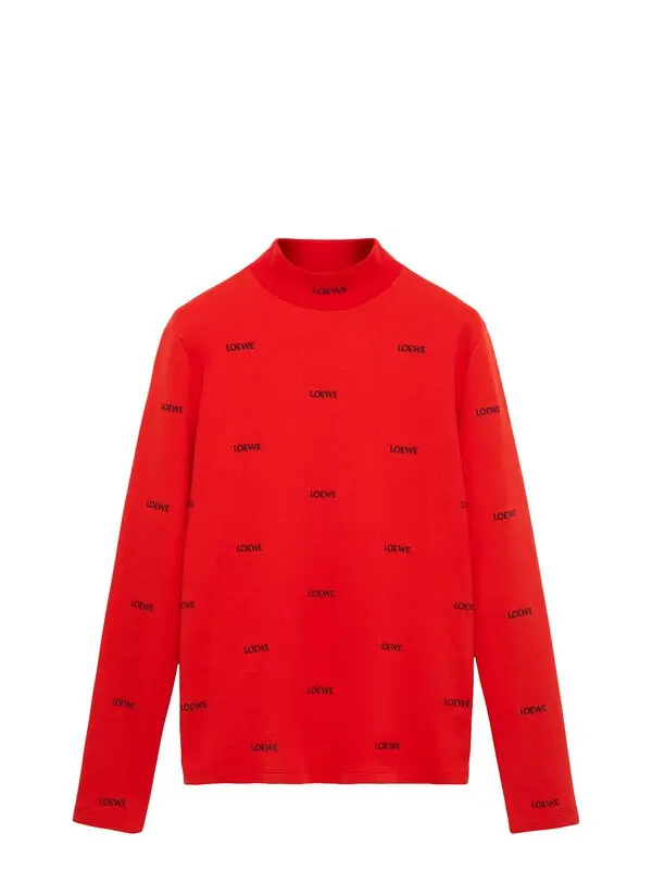 Loewe All-over Logo Top - Red