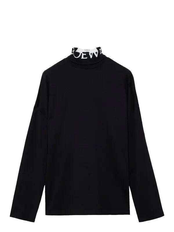 Loewe Logo Rollneck Sweater - Black