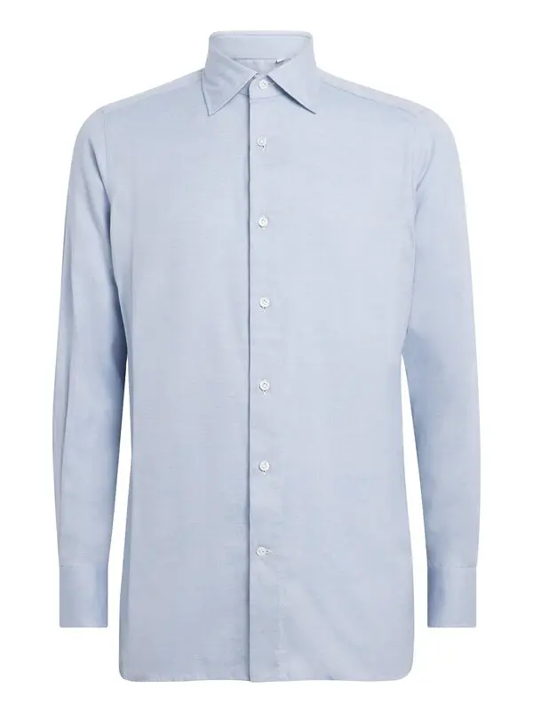 100HANDS Herringbone Shirt - Blue