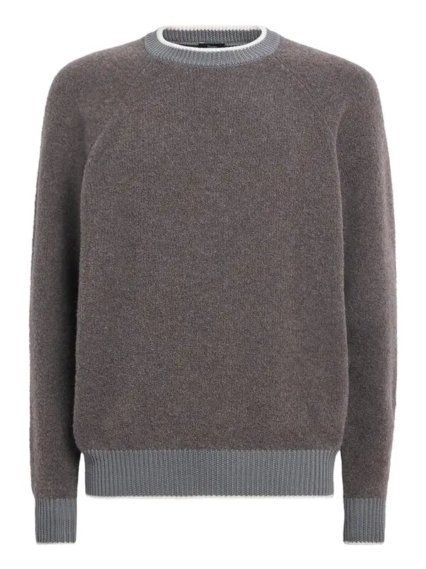 Herno Wool-blend Crew-neck Sweater - Brown