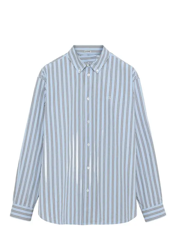 Loewe Stripe Anagram Shirt - Blue