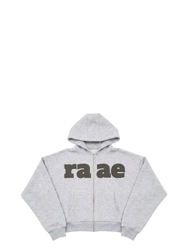 RAAE UK Marl Zip Up Hoodie - Grey