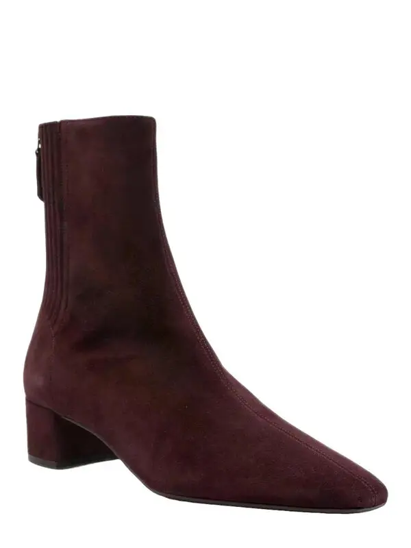 AQUAZZURA Saint Honoré Suede Ankle Boots - Red