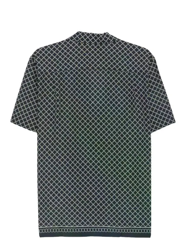 Orlebar Brown Geometric-print Short-sleeve Shirt - Blue