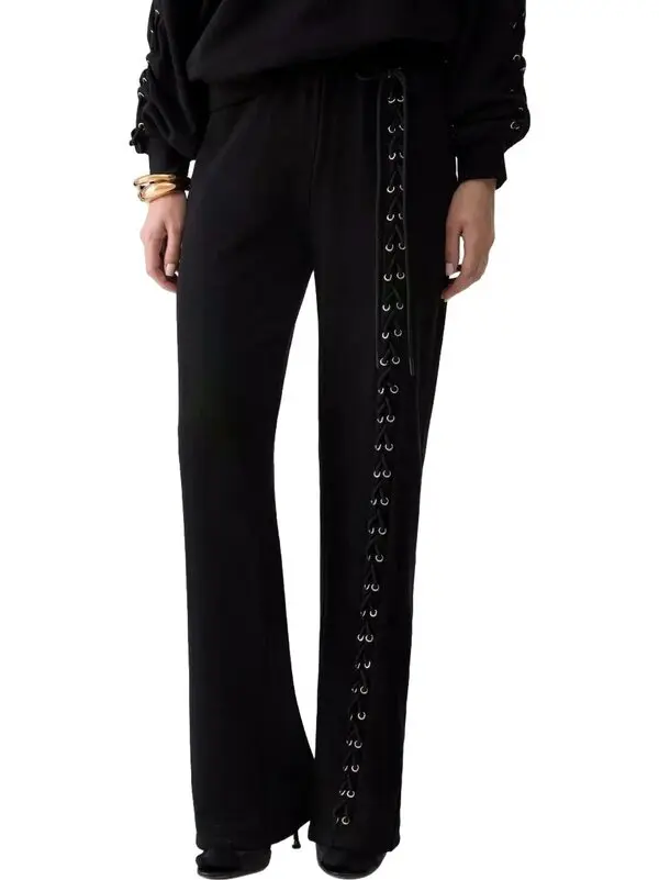 Liu Jo Lace-up Sweatpants - Black