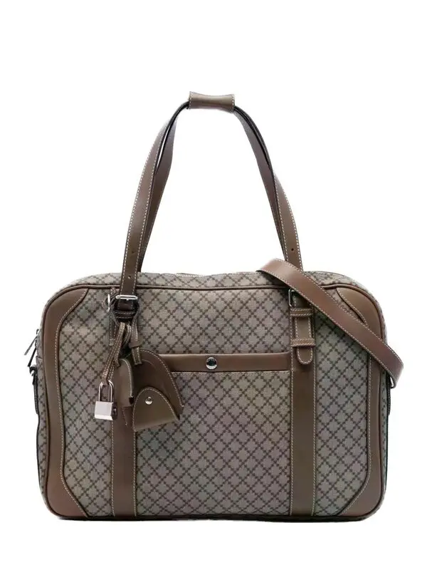 Gucci Diamante Coated Canvas Briefcase - Neutrals