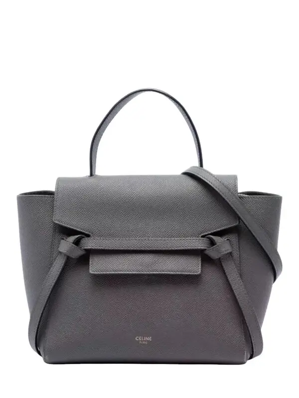Celine Nano Grained Calfskin Belt Bag Satchel - Grey