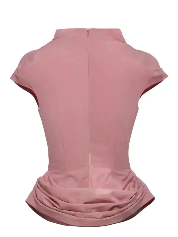 Magda Butrym Draped Cap-sleeve Blouse - Pink