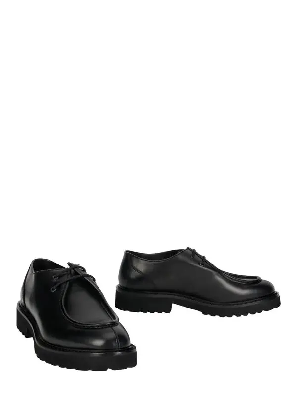 DOUCAL'S Polished Calf-leather Lace-up Shoes - Black