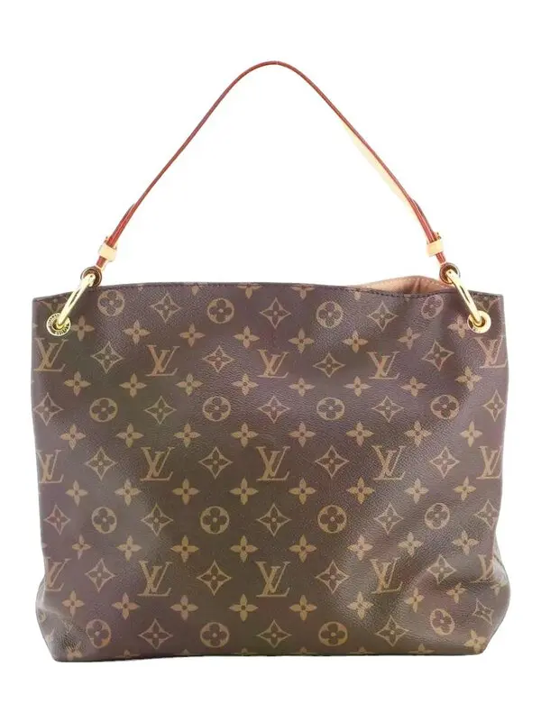 LOUIS VUITTON Graceful Handbag Monogram Canvas Pm Hobo Bag - Brown