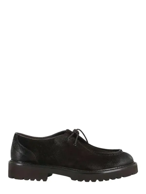 DOUCAL'S Lace-up Suede Derby Shoes - Brown
