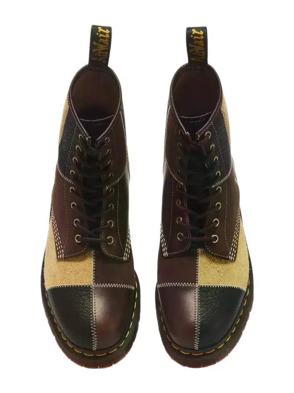 Dr. Martens 1460 Patchwork Lace-up Boots - Brown