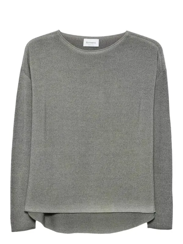 AROVESCIO Boat-neck Long-sleeve Sweater - Green