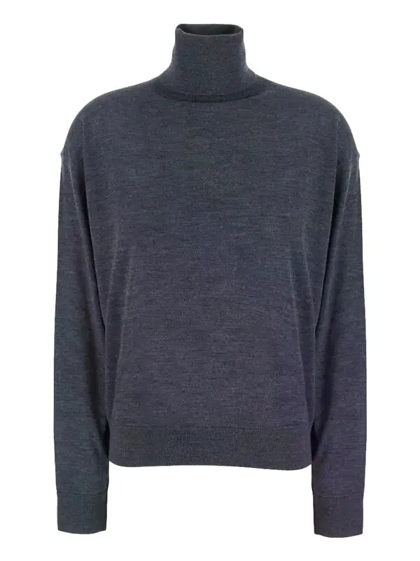 SEMICOUTURE Freda Roll-neck Wool Sweater - Grey
