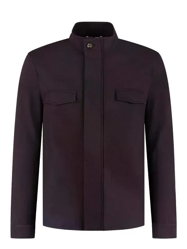 Marco Pescarolo High-neck Chest-flap Jacket - Purple