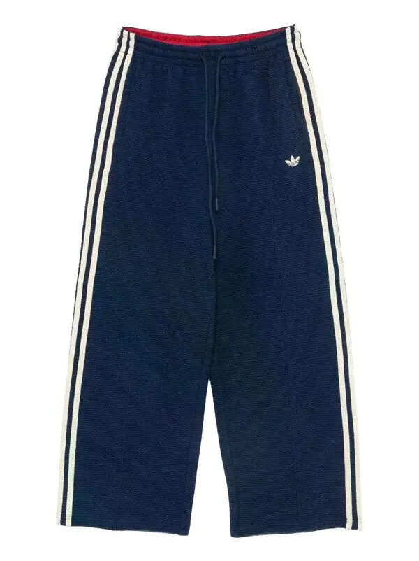 Adidas Seersucker Side-stripe Track Pants - Blue
