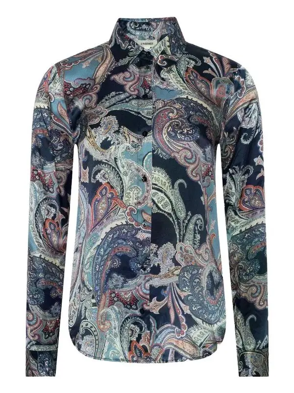 L'Agence Tyler Paisley-print Blouse - Blue