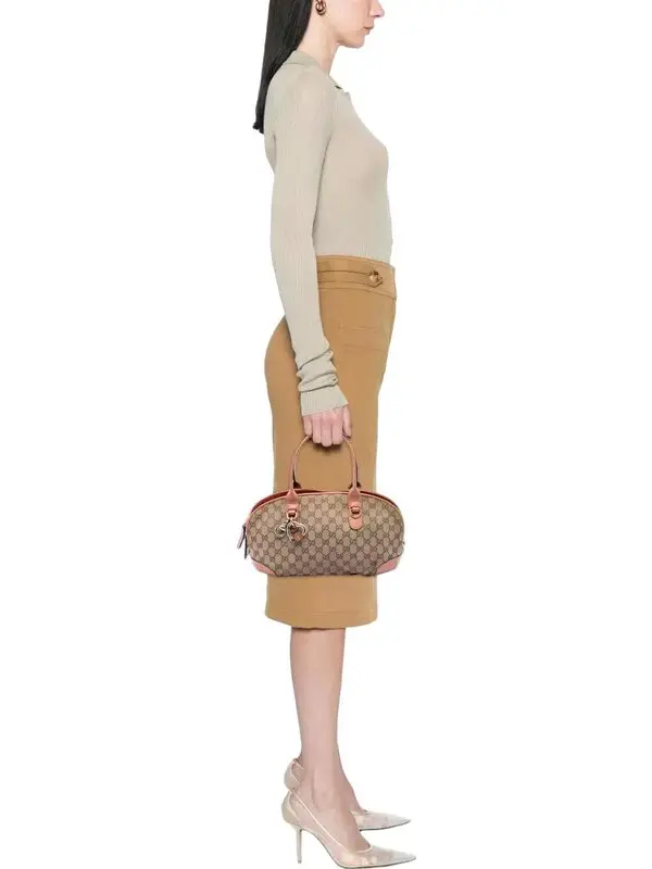 Gucci Gg Canvas Heart Bit Satchel - Neutrals