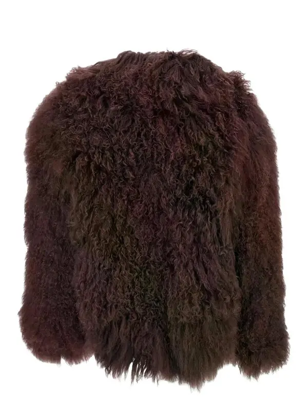 MARTHA LOUIS Wool Fur Jacket - Brown