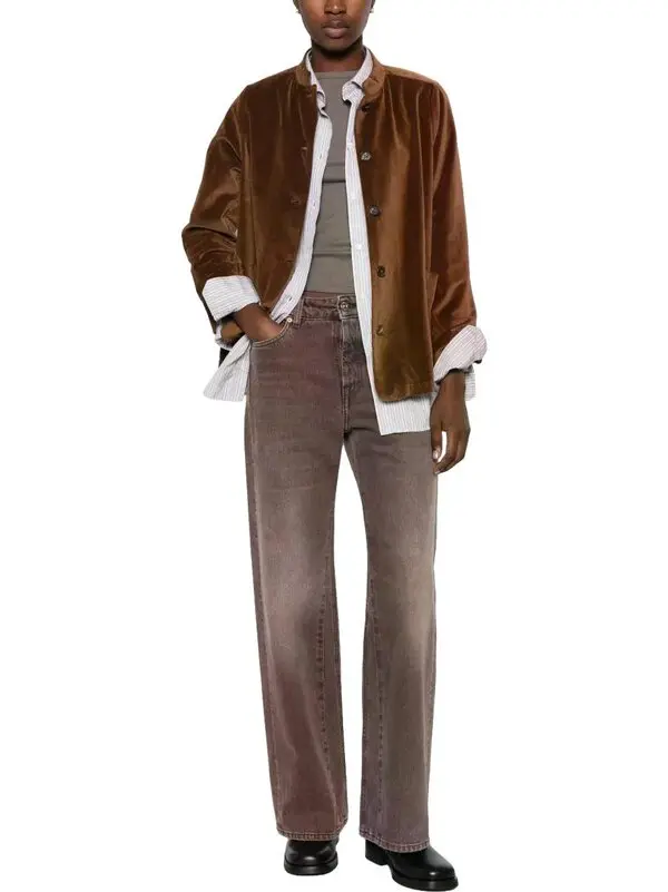ROSSO 35 Mandarin-collar Jacket - Brown