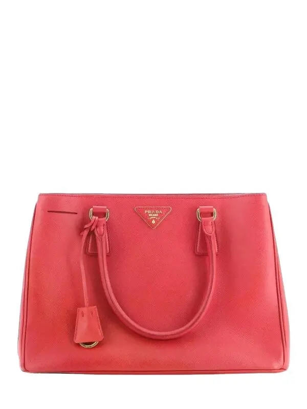 Prada Saffiano Leather Medium Tote Bag - Red