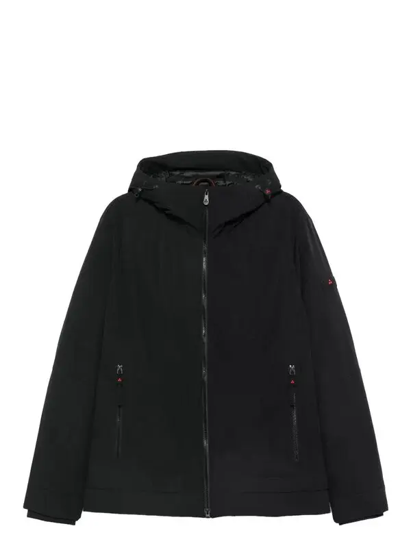 Peuterey Hooded Zip-up Coat - Black