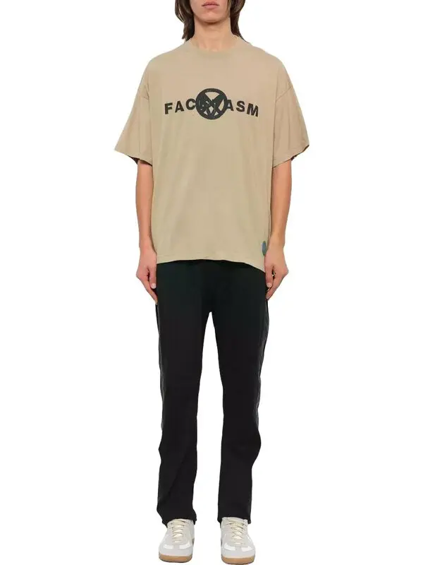 Facetasm Logo-print T-shirt - Neutrals