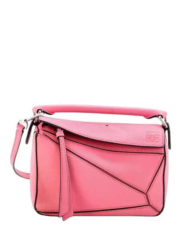 Loewe Leather Puzzle Mini Cross Body Bag - Pink