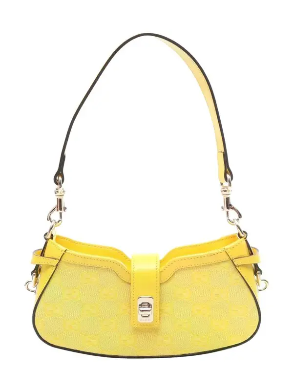 Gucci Gg Canvas Moon Side Shoulder Bag - Yellow