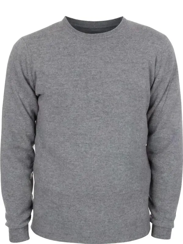 FILIPPO DE LAURENTIIS Crew-neck Long-sleeved Sweater - Grey