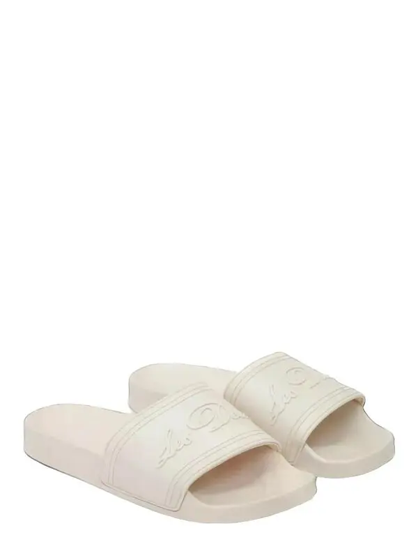 LES DEUX Wilton Logo-embossed Slides - Neutrals