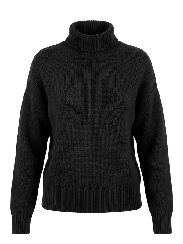 SA SU PHI Cut-out Roll-neck Sweater - Black
