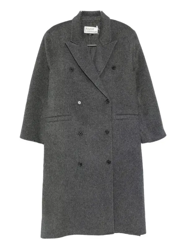 Source Unknown Hutton Double-breasted Coat - Grey