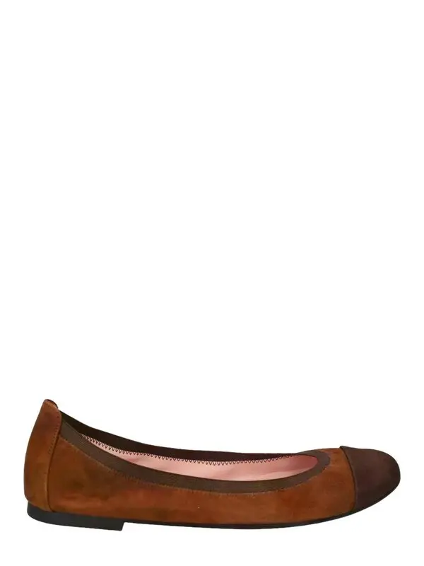 Pretty Ballerinas Nicole Cap-toe Ballet Flats - Brown