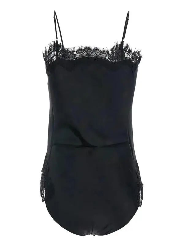 Gold Hawk Coco Lace-trim Bodysuit - Black