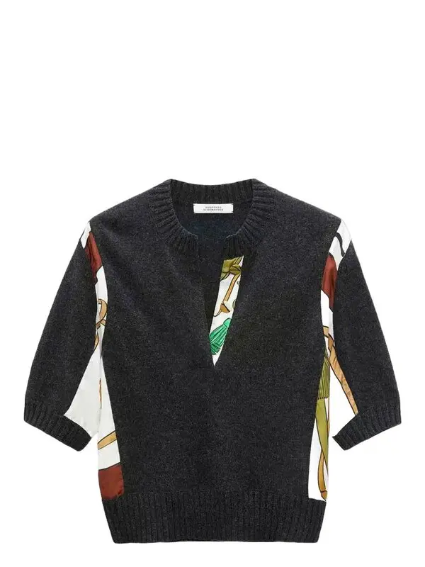 Dorothee Schumacher Short-sleeve Patchwork Top - Grey