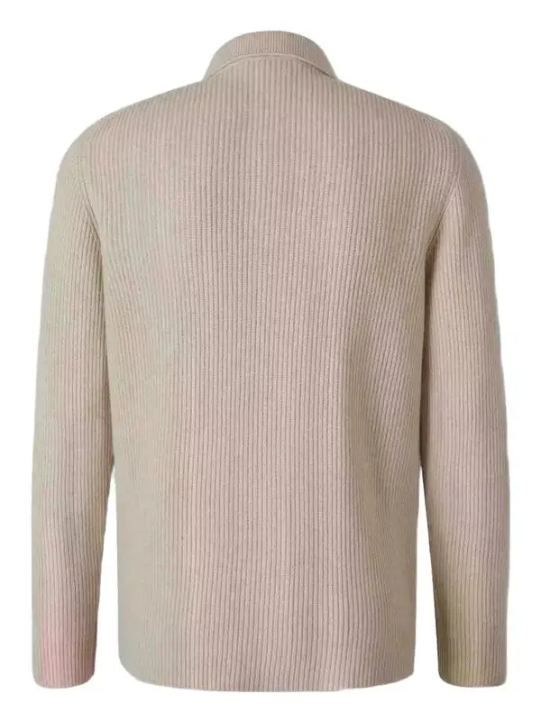 GRAN SASSO Ribbed-knit Button-up Sweater - Neutrals