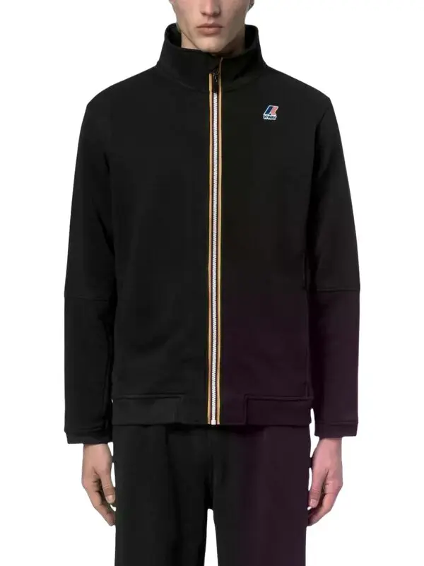 K-WAY Zip-up High-neck Sweater - Black