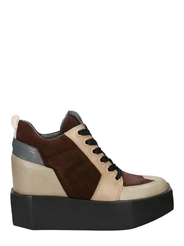 United Nude Stonecourt Mid Panelled Sneakers - Brown